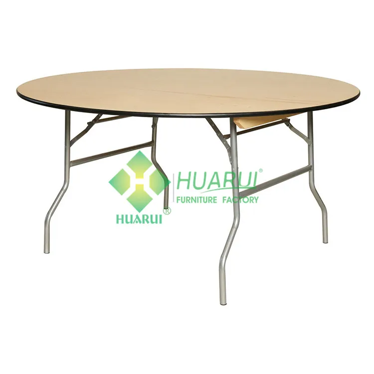 Banquet Wood Round 8ft Folding Table - Durable & Stylish