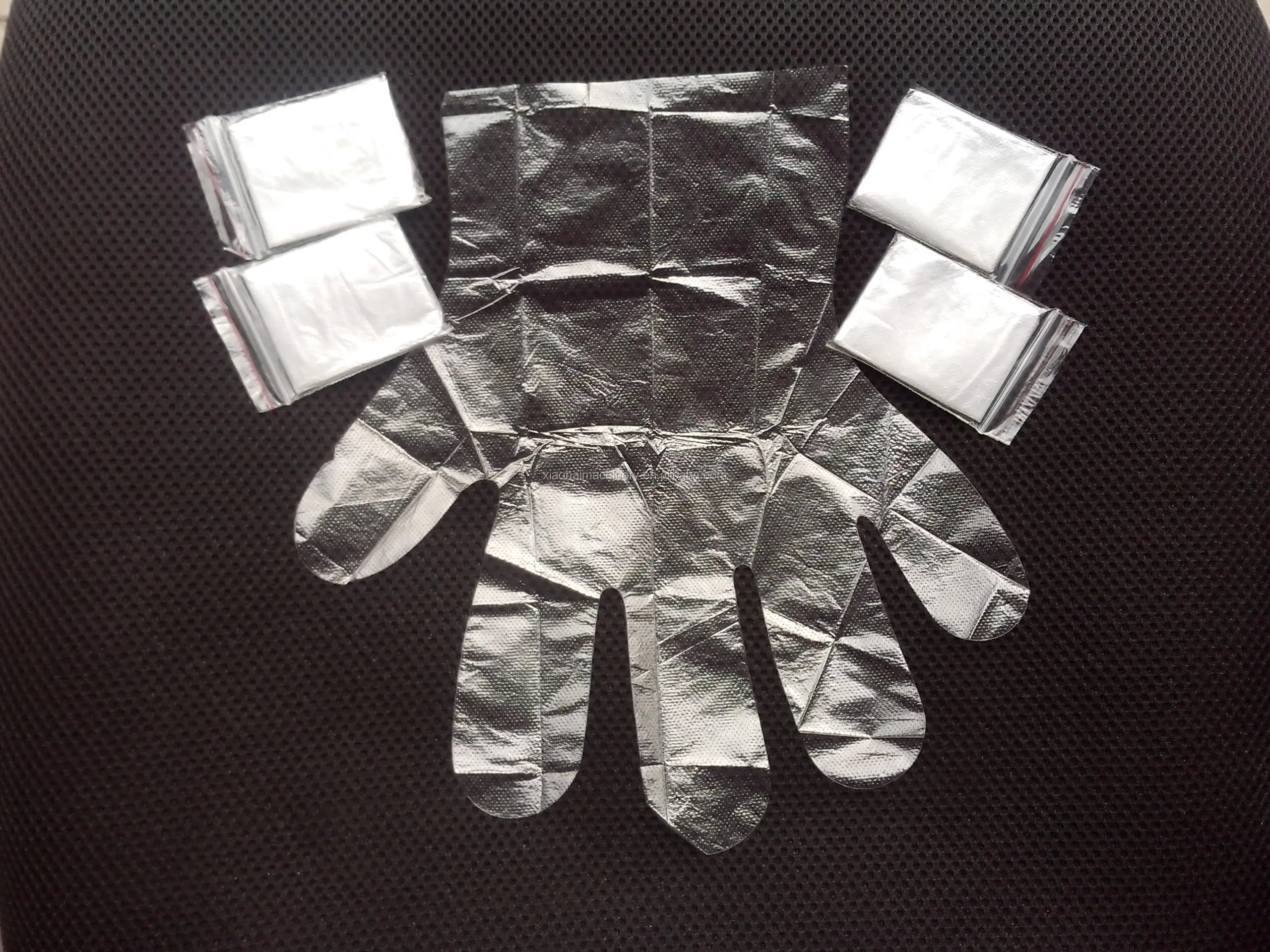 Disposable Pe Plastic 2pcs Folded Gloves In Pair For Hair Salon - Buy ...