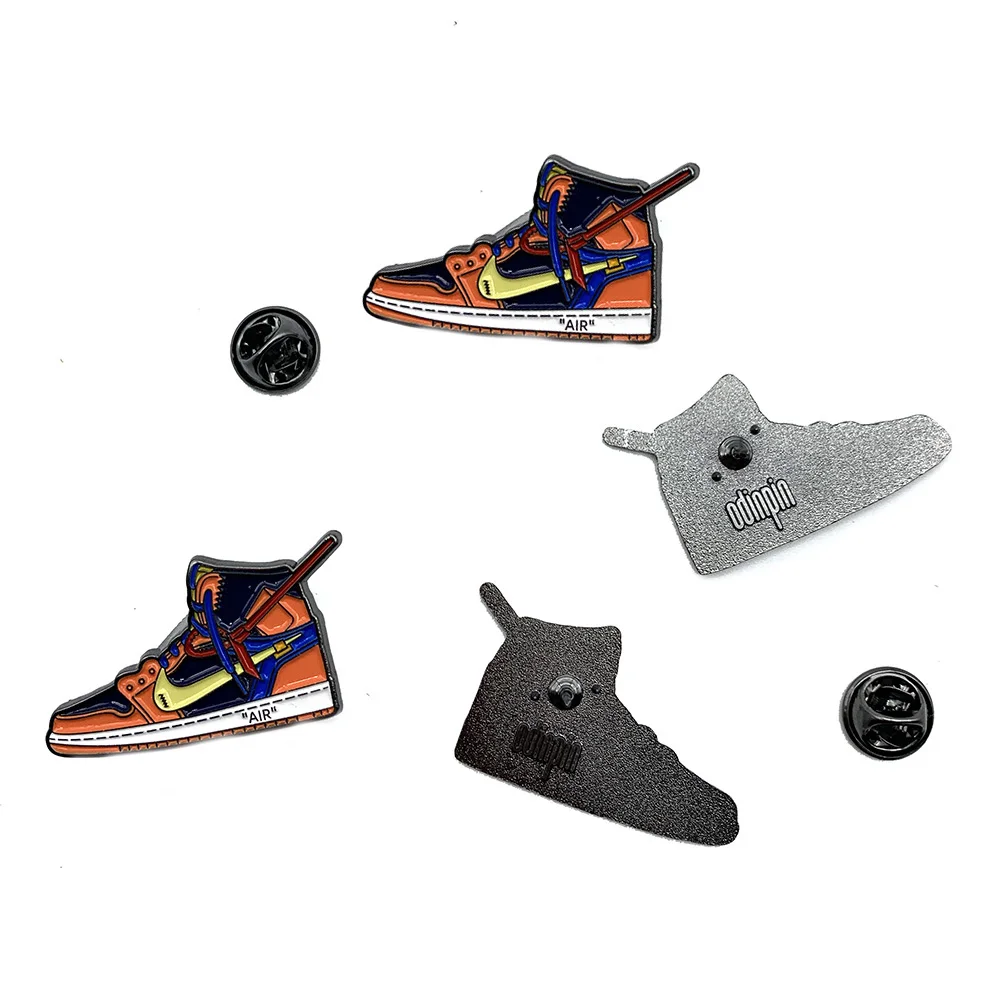 Spot Metal Mini Sneaker Badge Pin Soft Enamel Pin Metal Shoes Lapel Pin ...