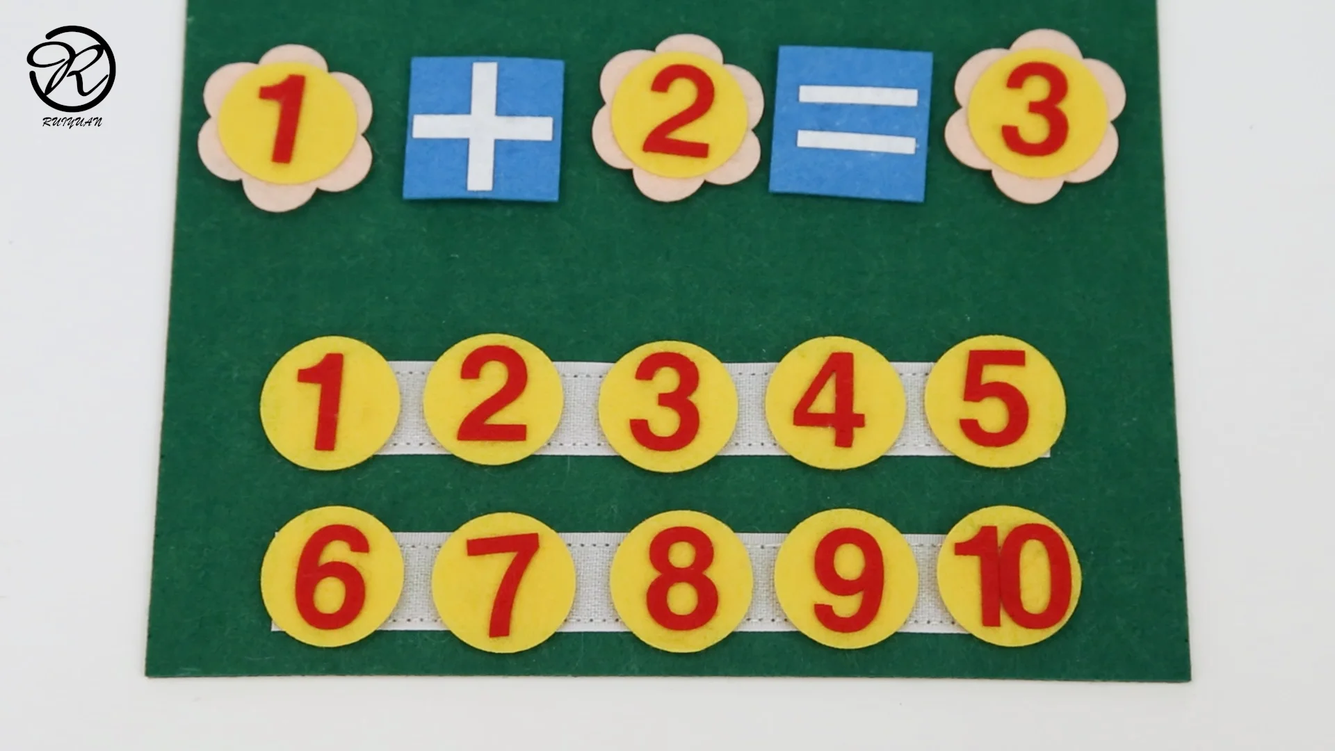 Kids Educational Apple Tree Felt Toy Felt Apples Tree Cognitive Pairing ...