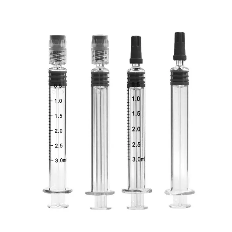 Custom Logo Printed Concentrated Syringes Filling Oil Glass Syringe 1ml ...