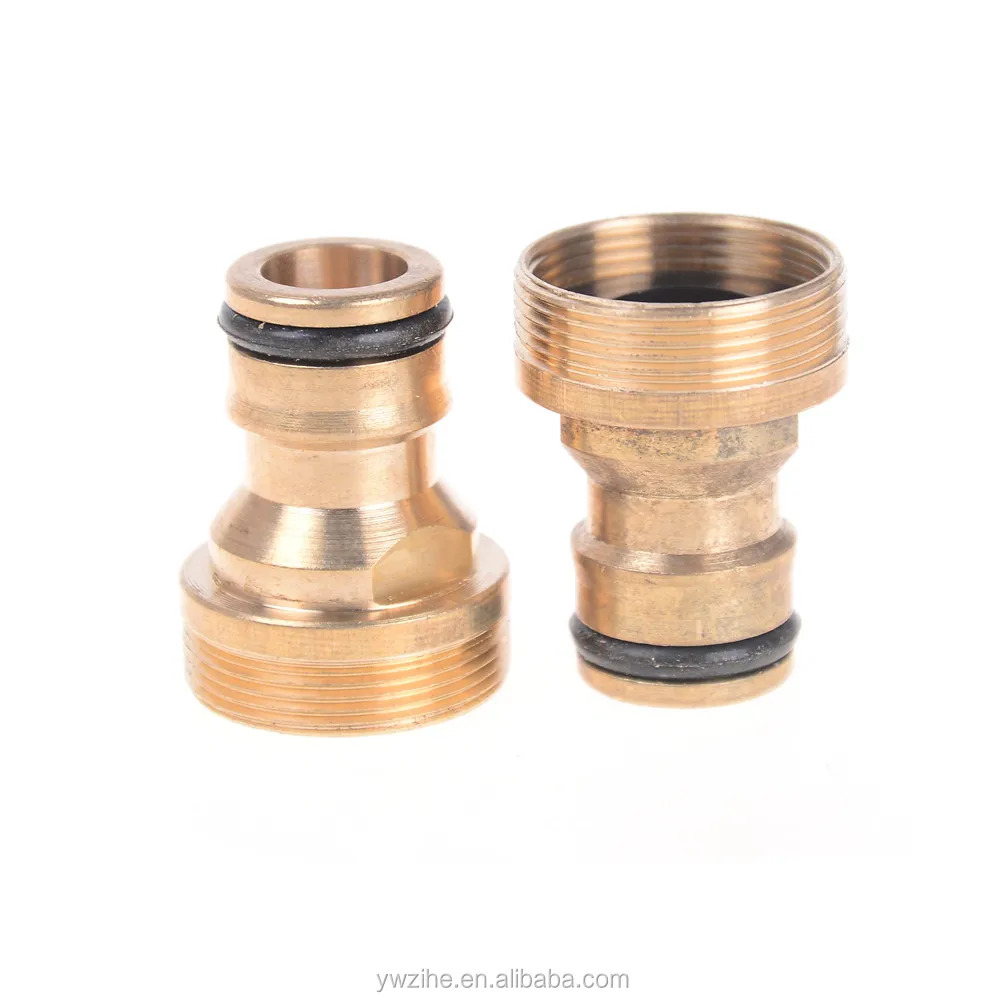 Brass Threaded Hose Water Pipe Connector Tube Tap Snap Adaptor Fitting ...