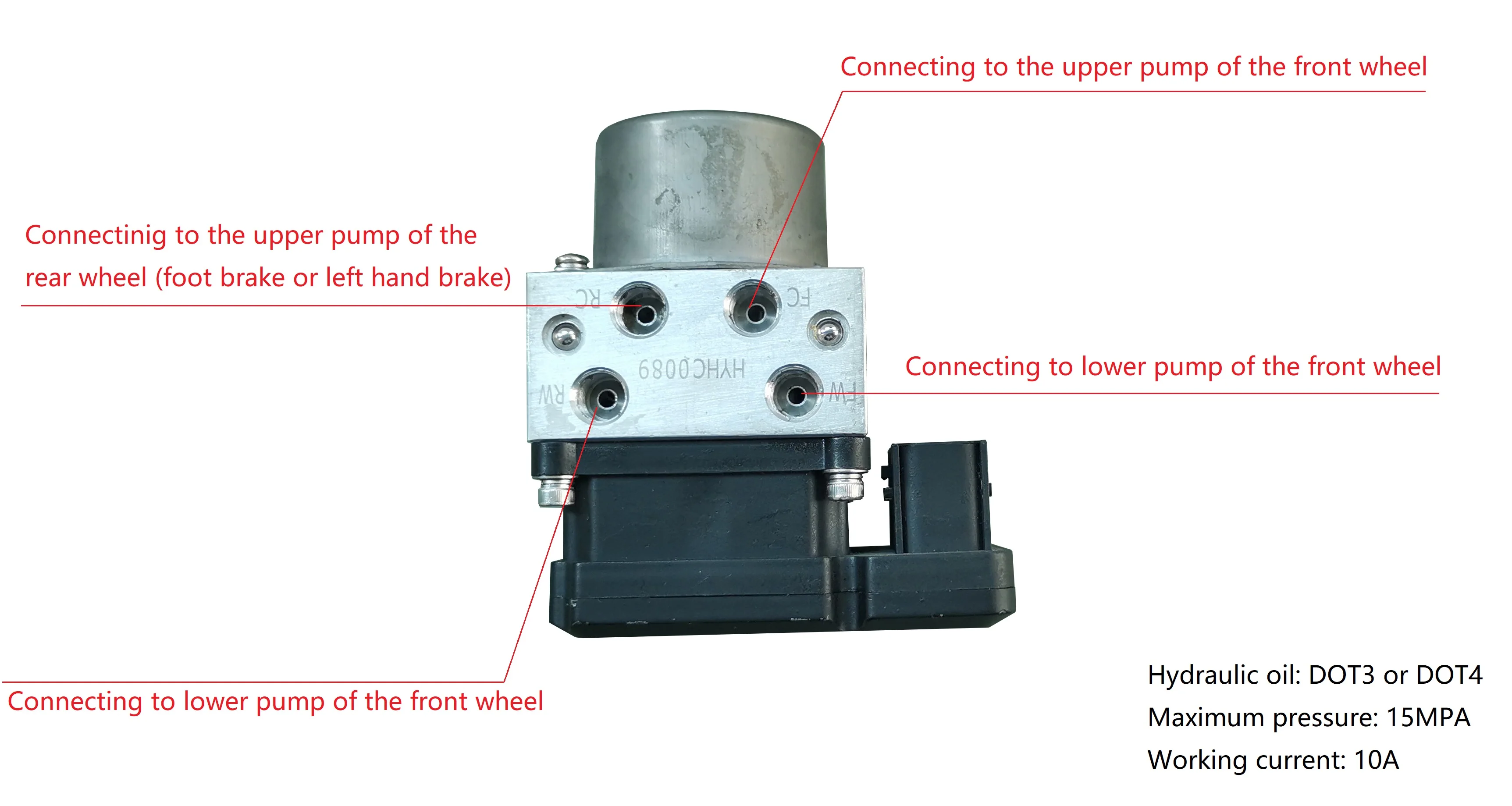 Hydraulic Motorcycle Anti-lock Braking System HECU - Reliable ABS ...