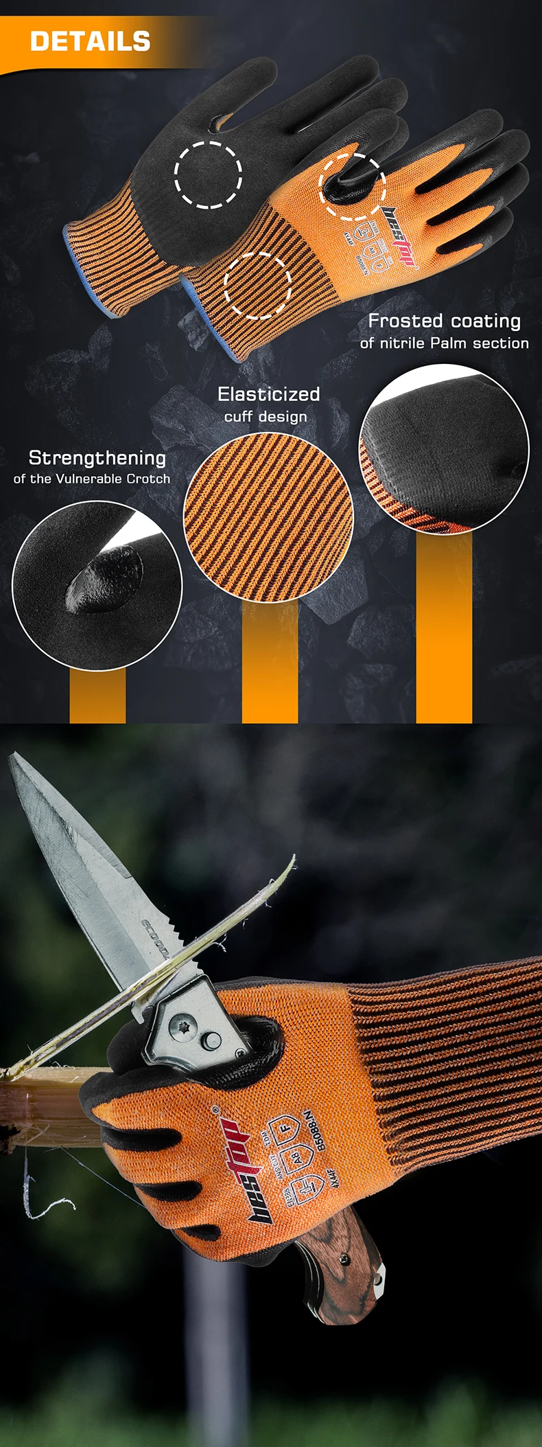 Seeway Superior Cut Resistant TDM-F ANSI A8 Gloves