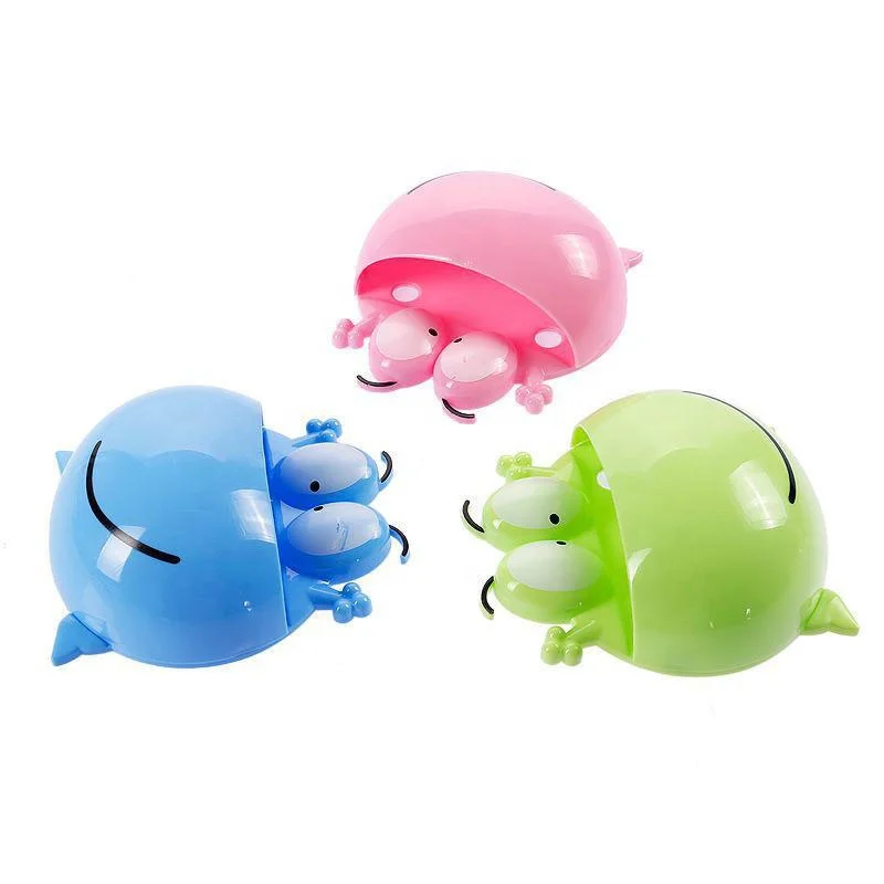 Cute Cartoon Frog Toothbrush Holder Kids Tooth Brushes Storage For ...