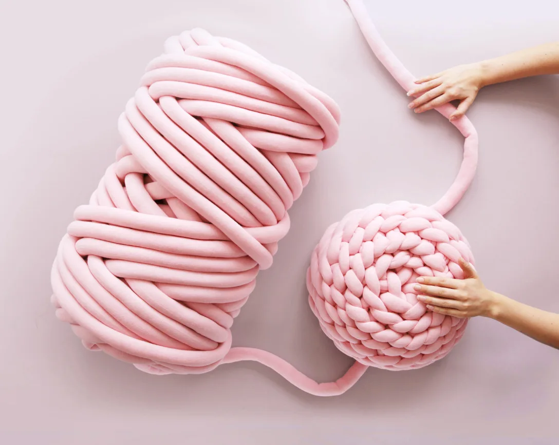 Chunky Cotton Tube Yarn - Perfect for Hand Knitting