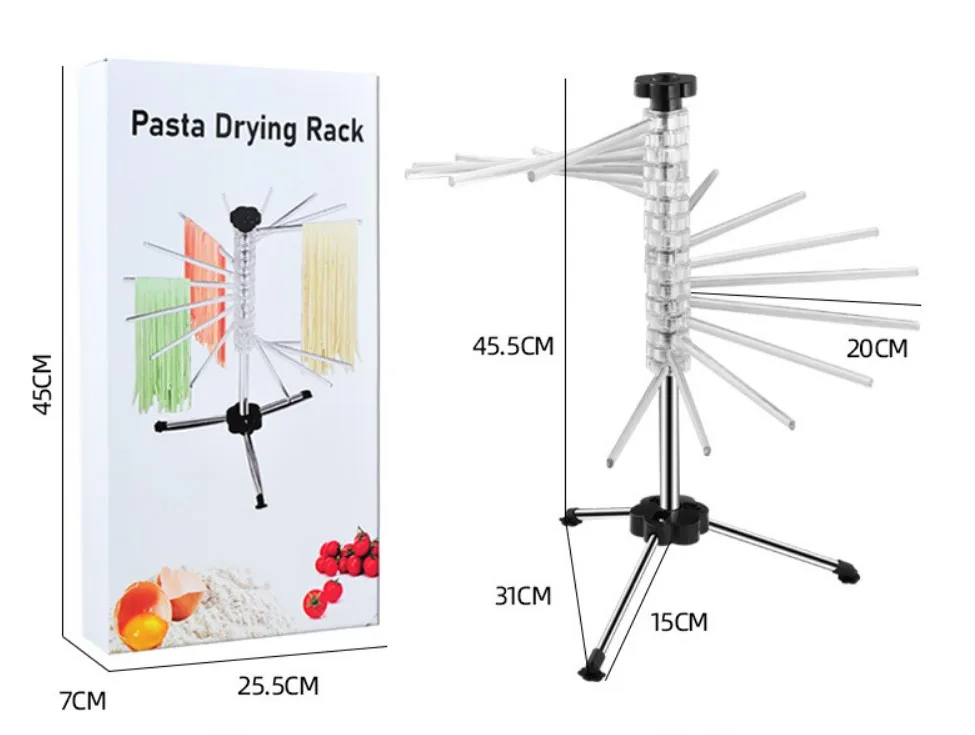Manual Rotating Folding Noodle Rack - Durable & Versatile