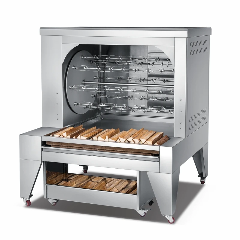 Charcoal Rotary Commercial Wood-Fired Chicken Rotisserie Grill