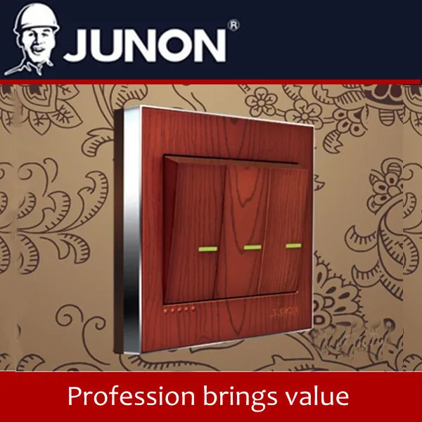 JUNON Wooden Series Electric Switch (P831L/Y) - Durable & Stylish