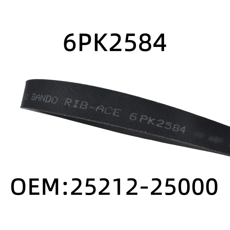 Auto Parts Oem2521225000 25212-25000 6pk2584 Generator Belt Engine Belt ...