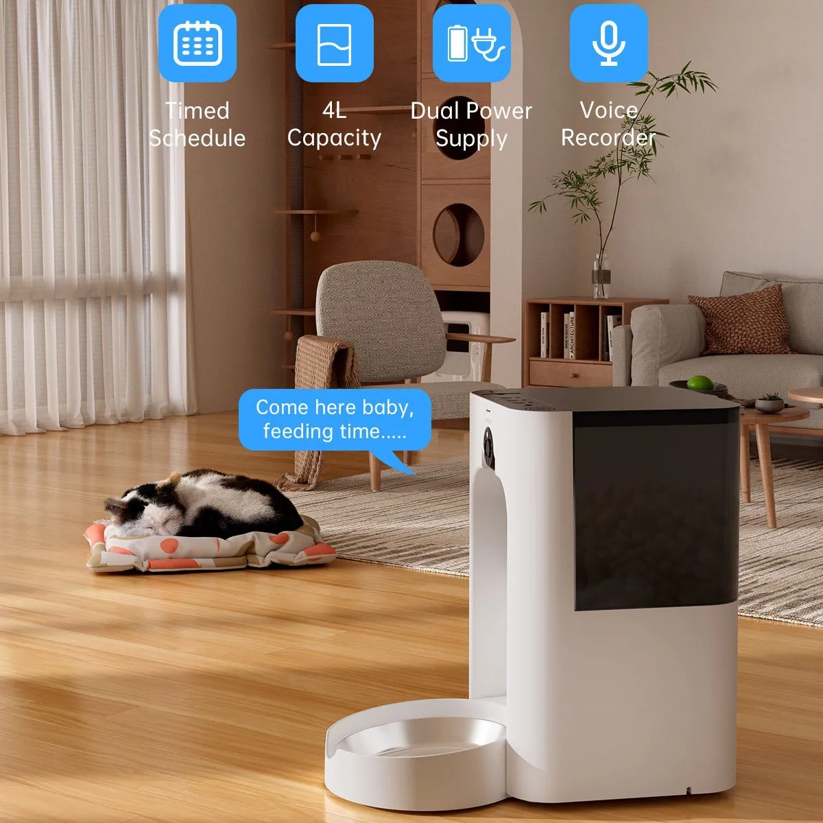 Elecpet 2025 Smart Pet Feeder with Camera Food Dispenser Timed Tuya 2K ...