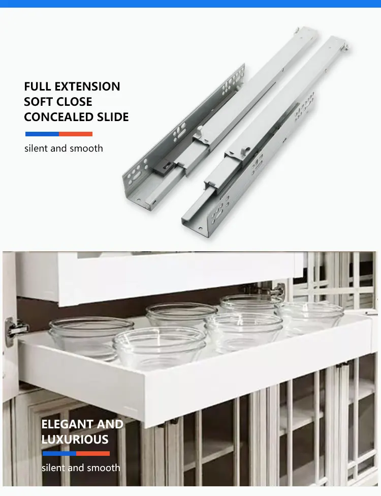 3 Fold Damper Basket Drawers - Concealed Soft Close Rails