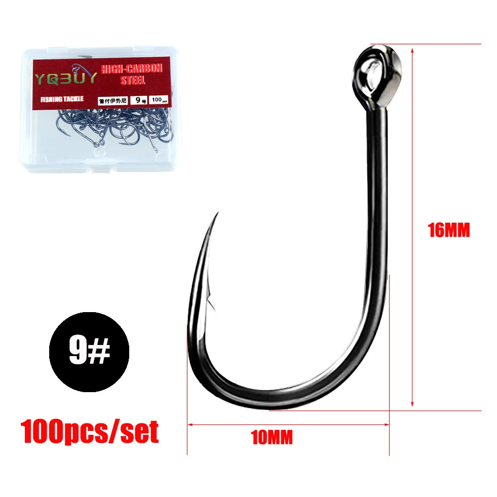 Boxed High Carbon Steel Yiseni Sea Fishing Hooks for Carp