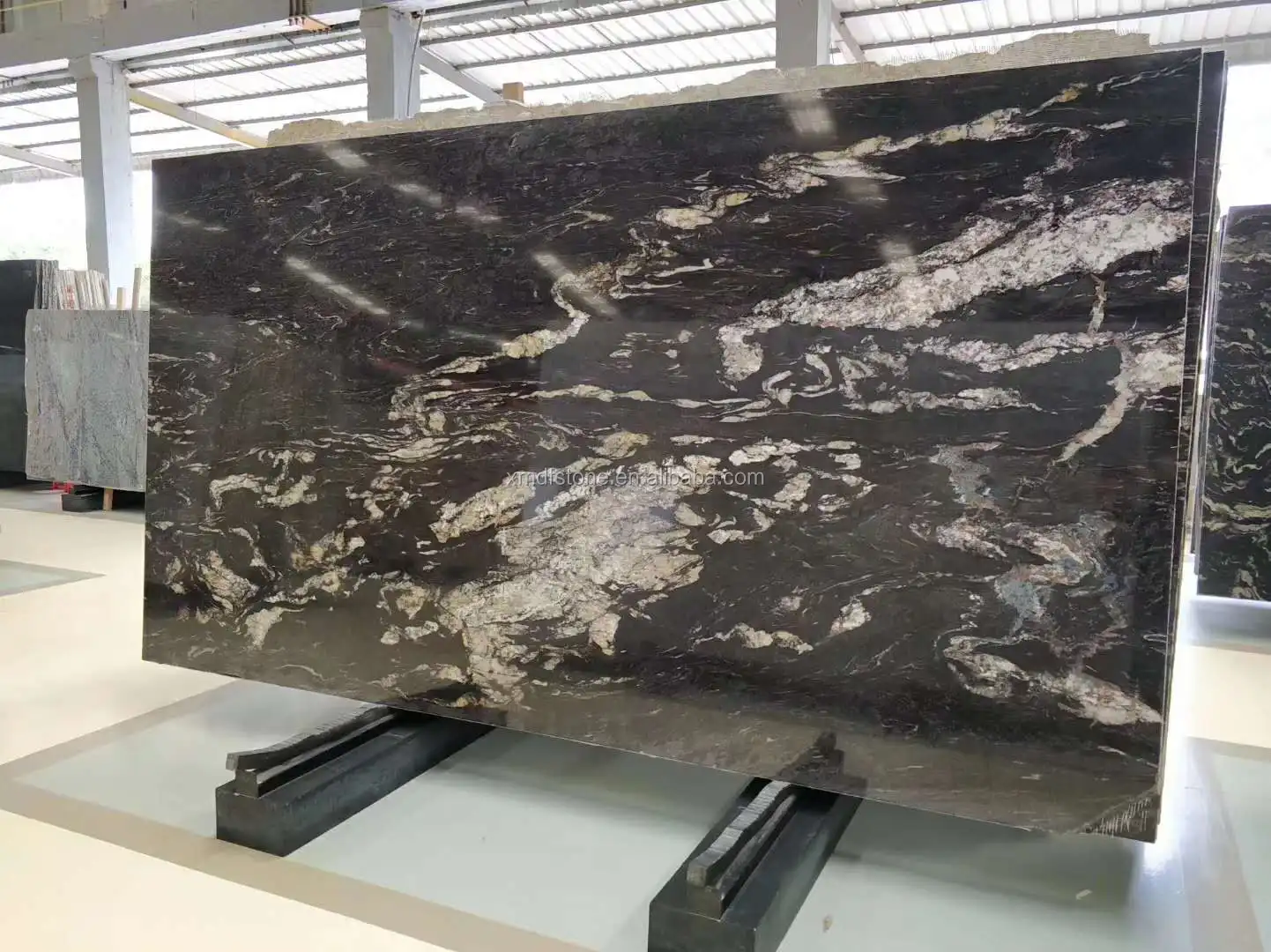 Matrix Titanium Granite Slabs - Black, Polished Finish