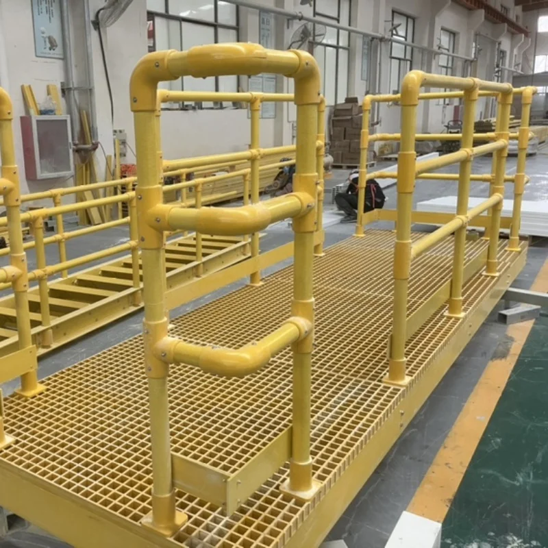 Frp Handrail Frp Platform Stairway Fiberglass Combined Guardrail - Buy ...