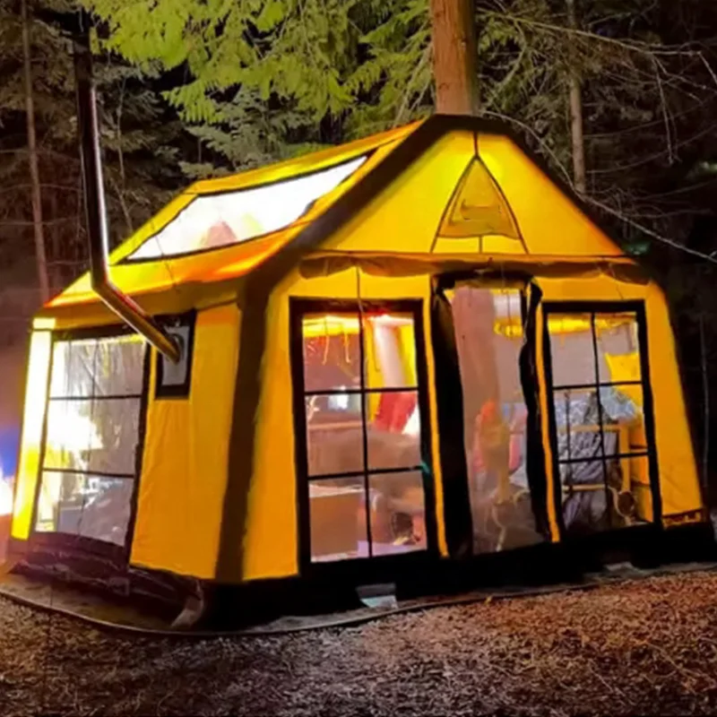 High Quality Oxford Fabric Air Tube Tent Blow Up Tourist House Camping ...