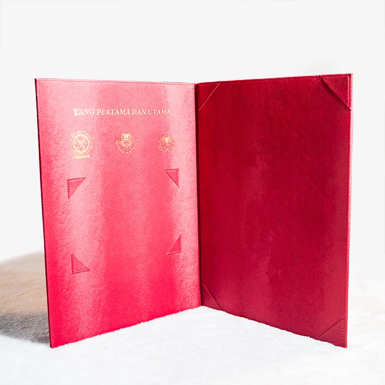 Graduation Diploma Cardboard Certificate Holder PU Leather File ...