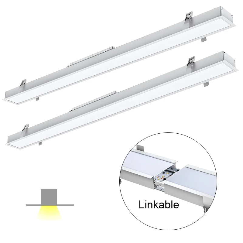 Seamless Aluminum Profile Recessed LED Linear Light Fixture
