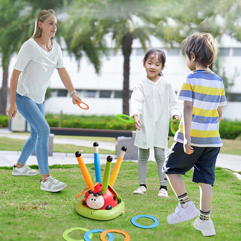 3 in 1 RC Ladybug Exercise Machine - Jump Rope, Toss Ring Game & Air ...