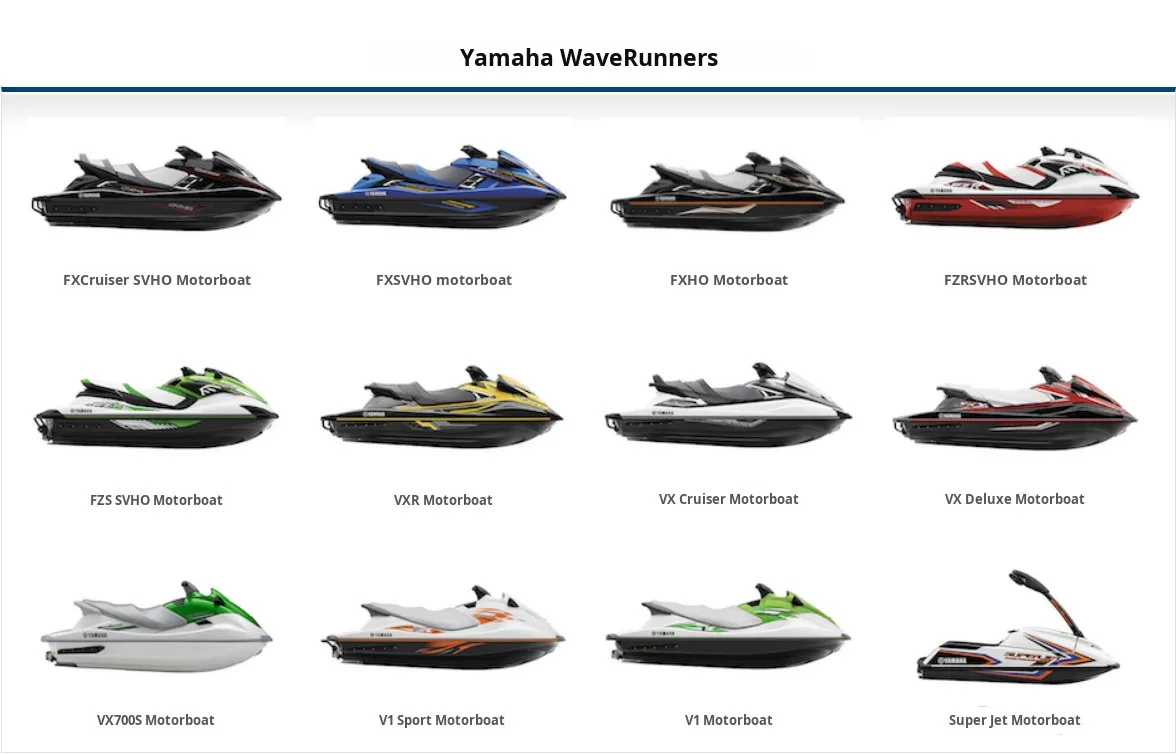 Large Displacement Fiberglass Personal Watercraft VX DELUXE Yacht Jet ...
