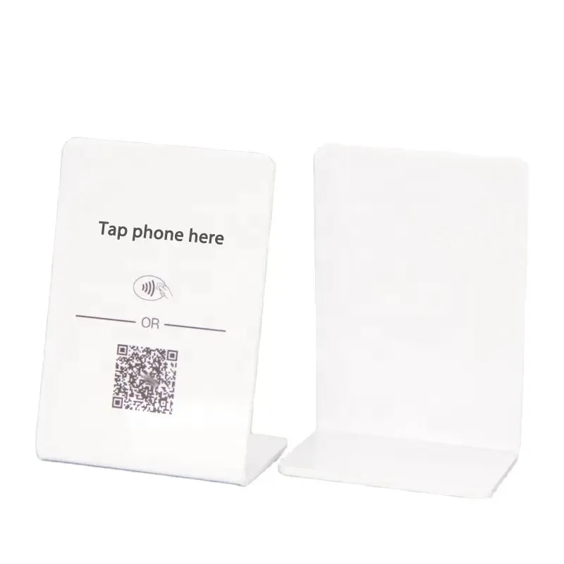 Acrylic Table Stand NFC Restaurant Menu Holder Bar NFC Menu for Payment ...