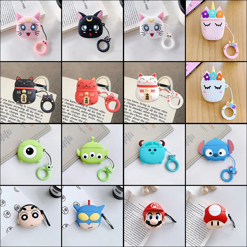Cute Cartoon 3d Silicone Animal Headphone Case For Airpods Pro ...