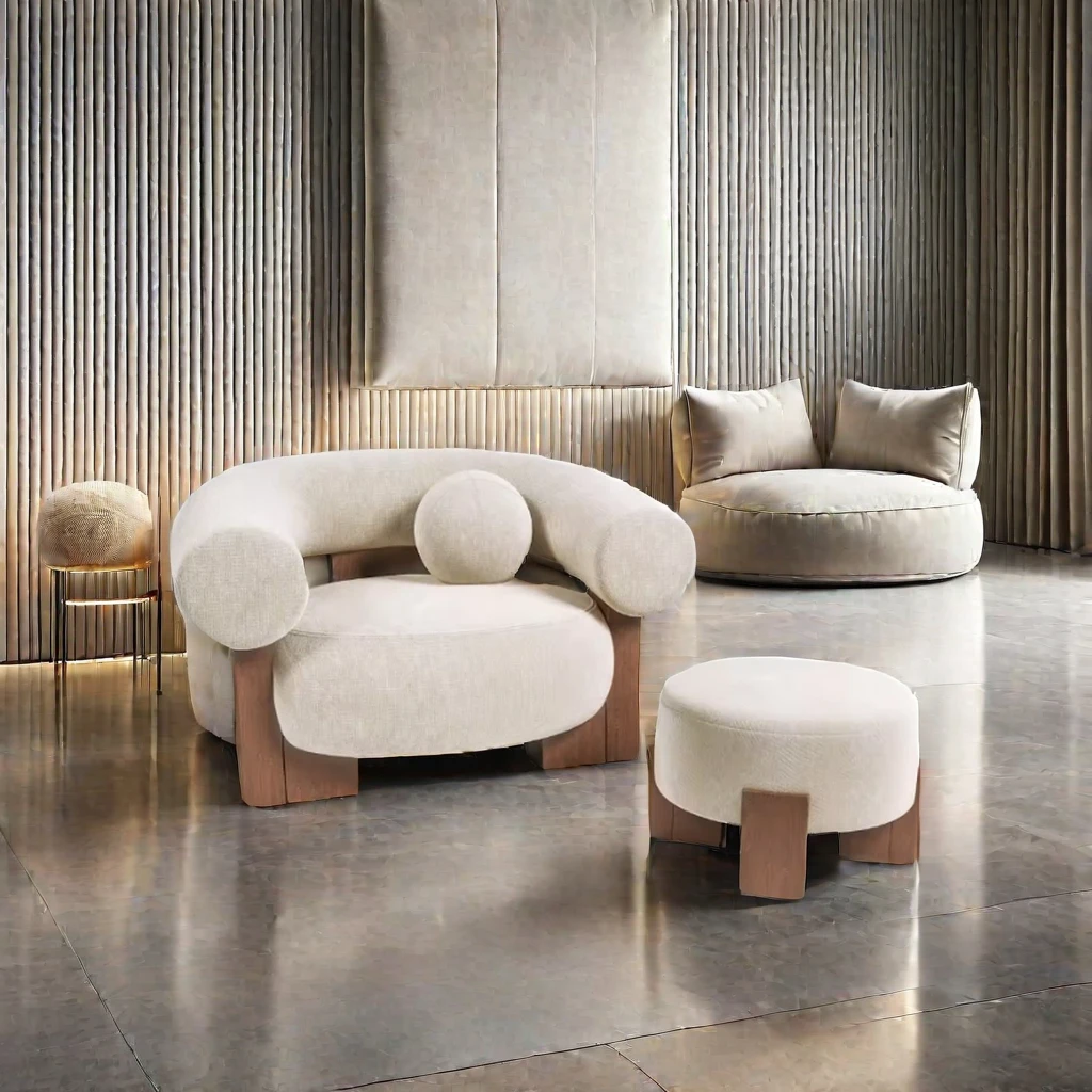 Merbel One Seat Single Seater Solid Wood With Fabric Cover Lazy Lounge ...