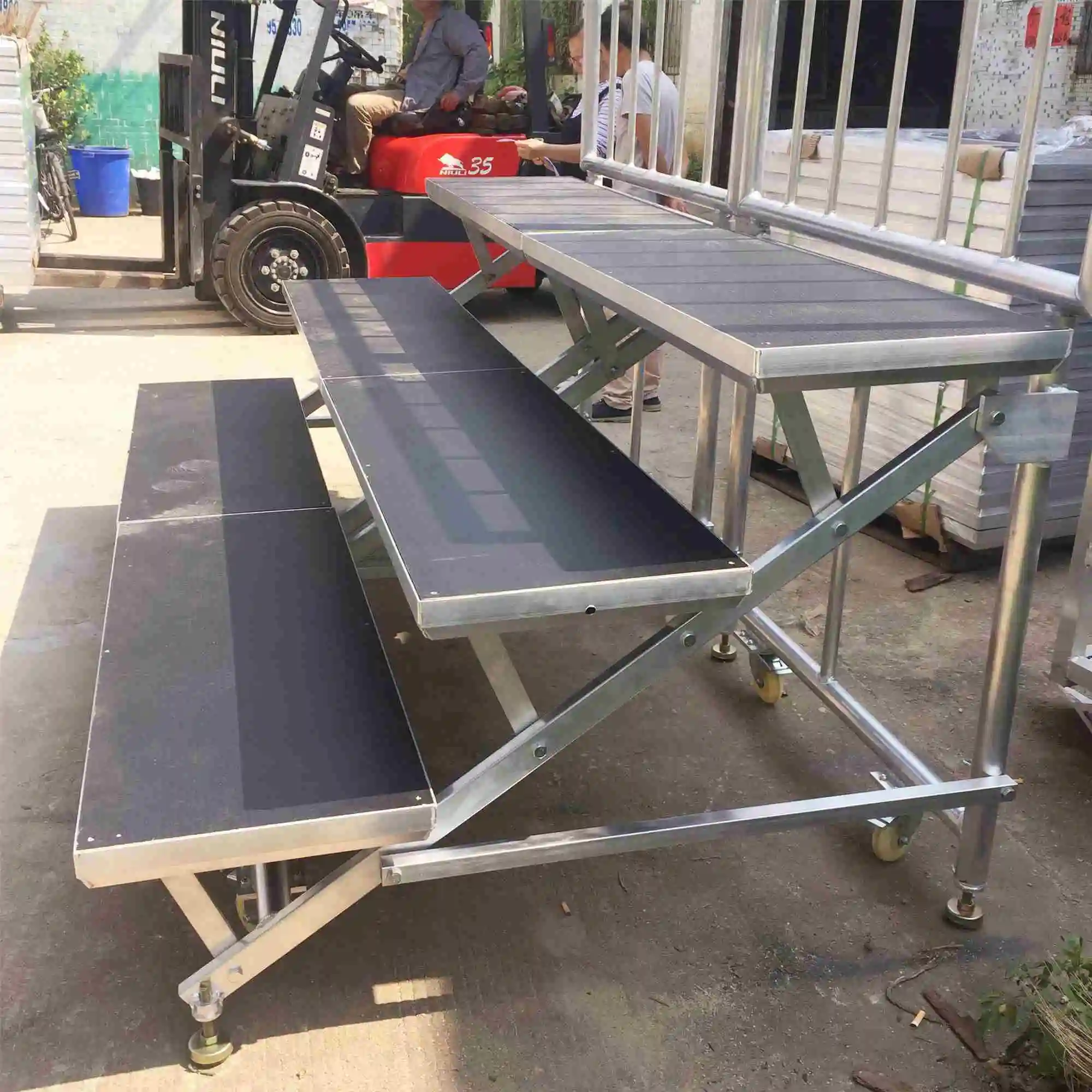 Portable Folding Choir Riser - Lightweight Aluminum Stage