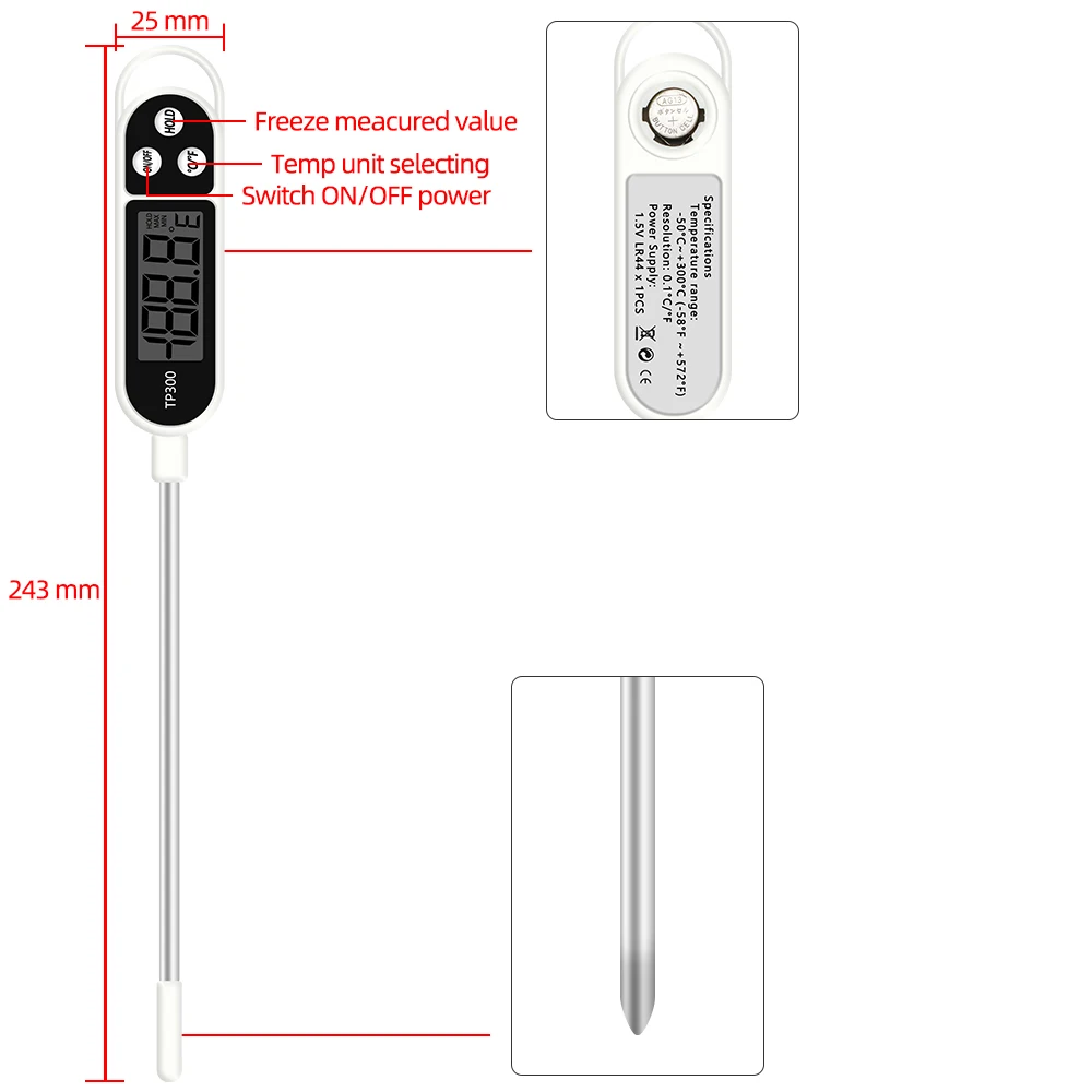 TP300 Digital Food Thermometer - Precision for Cooking