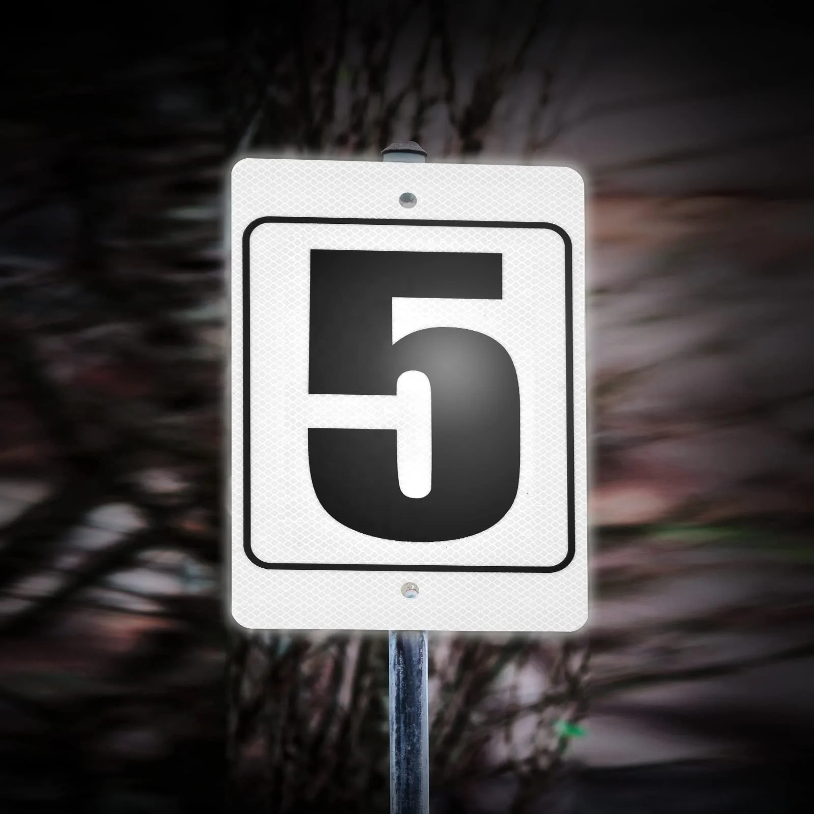 Reflective Parking Lot Number Signs - Durable & Weatherproof