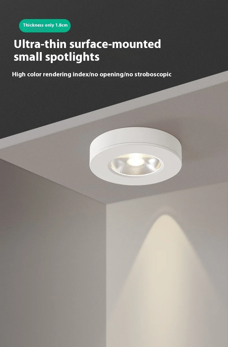 Modern Ultra-Thin LED Spotlight 4000K Color PC 5W 12W Options Aluminum ...