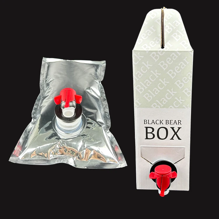 1L 2L 3 Liter Disposable Paper Box Dispenser Bib Bag in Box for Juice ...