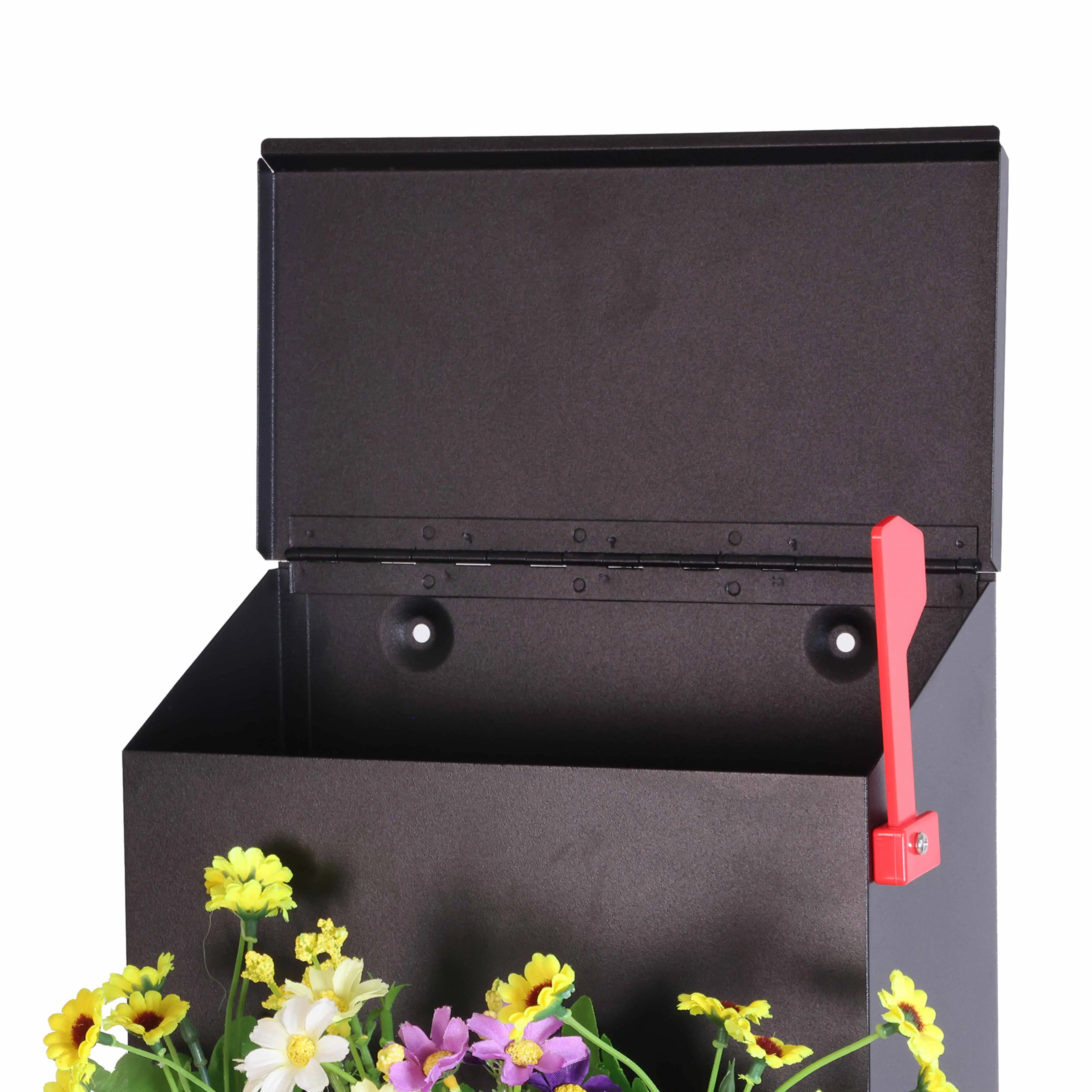 Modern Metal Letter Box Wall-Mounted Mailbox with Lock for Home ...