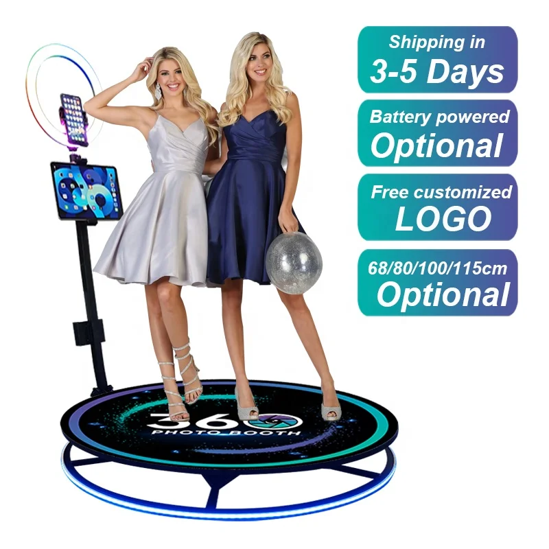Slow Motion Rotating 360 Degree Photobooth Machine Portable Selfie Spin ...