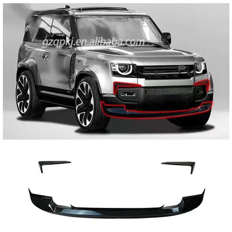 Front Bumper Lip Front Shovel Blade for 2020-2024 Land Rover Defender ...
