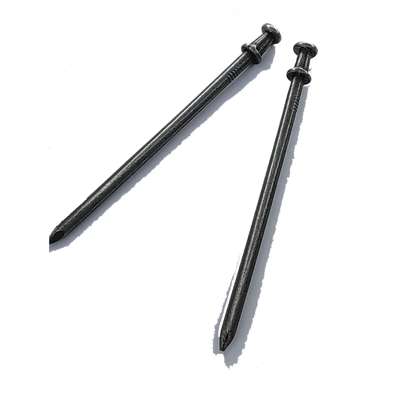 High Quality Black Galvanized Double-sided Round Head Nails - Buy ...