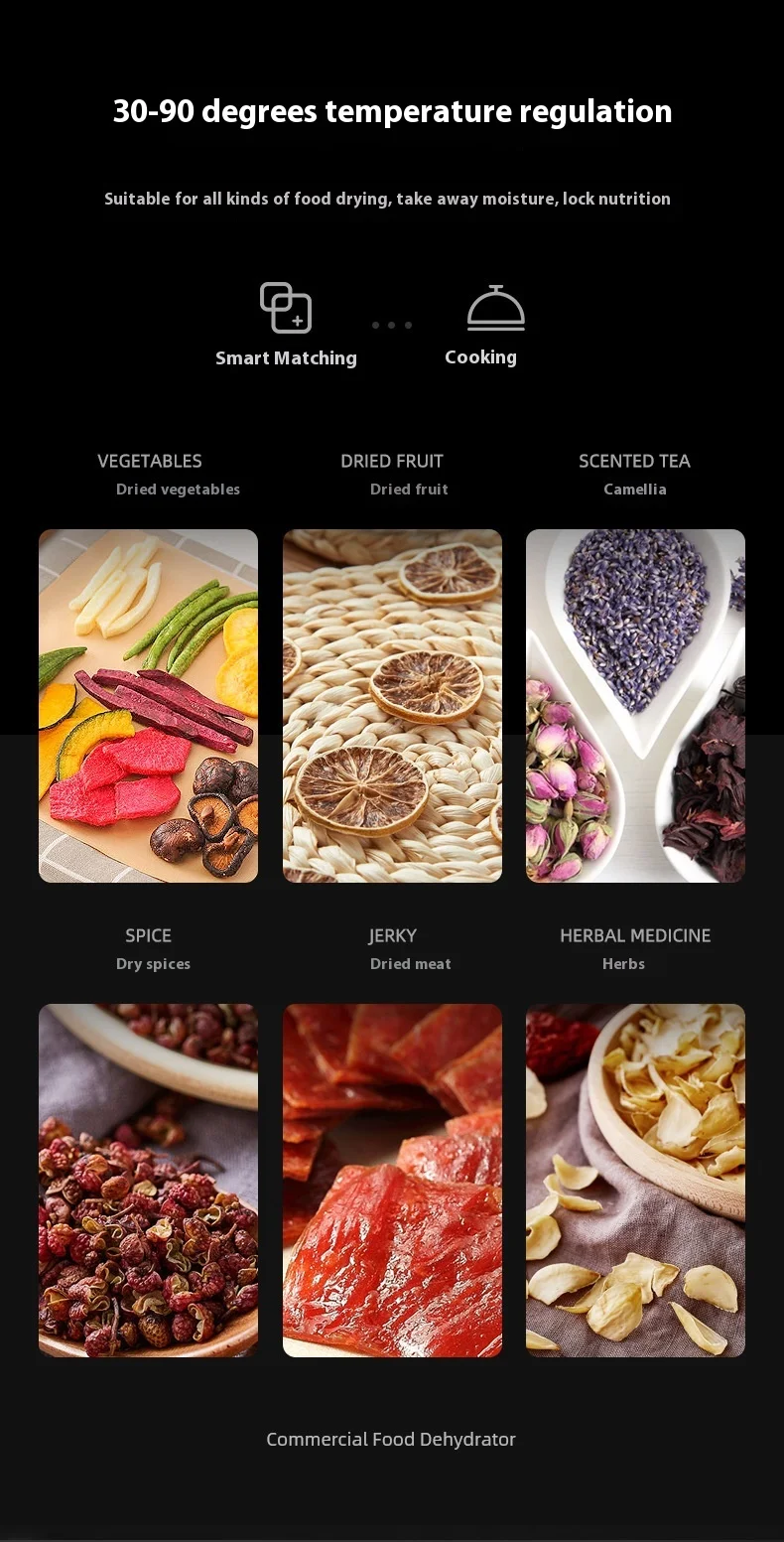 110V Double-Layer Food Dryer Anti-Scalding Herbal Pet Snacks Fruit Tea ...