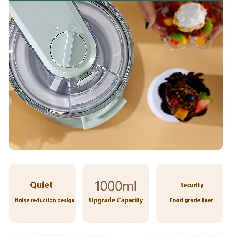 Fully Automatic Mini Ice Cream Machine Household Small Kidsren's DIY ...