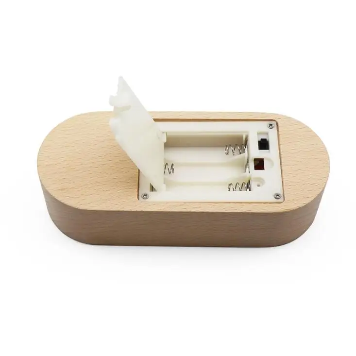 Base de luz led acrílica ovalada con batería y USB, soporte de lámpara ...