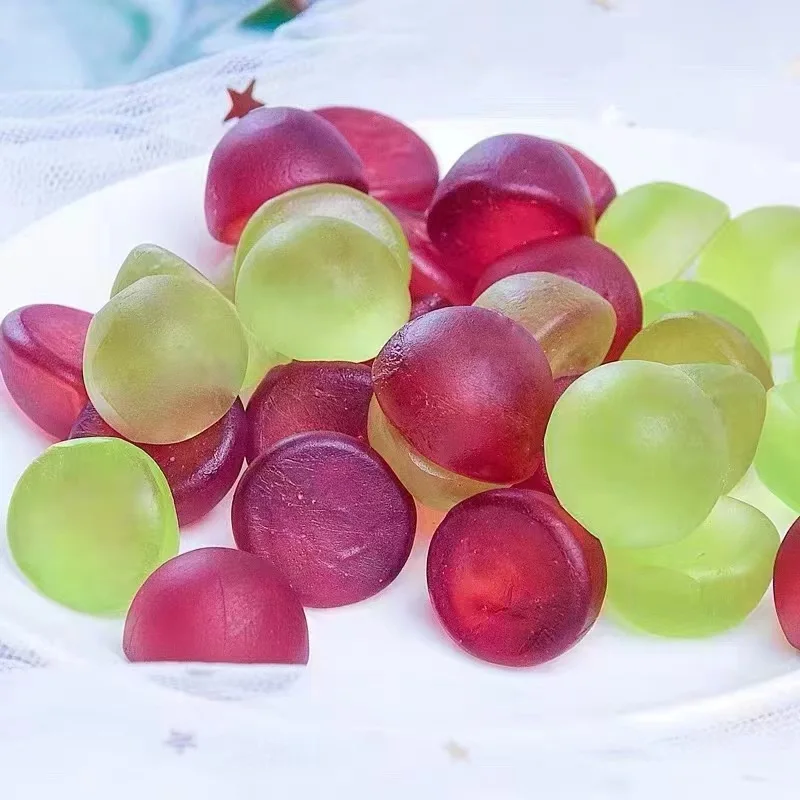 4d Peeled Grape Shape Fruit Juice Soft Candy Halal Gummy Candy Gummies ...