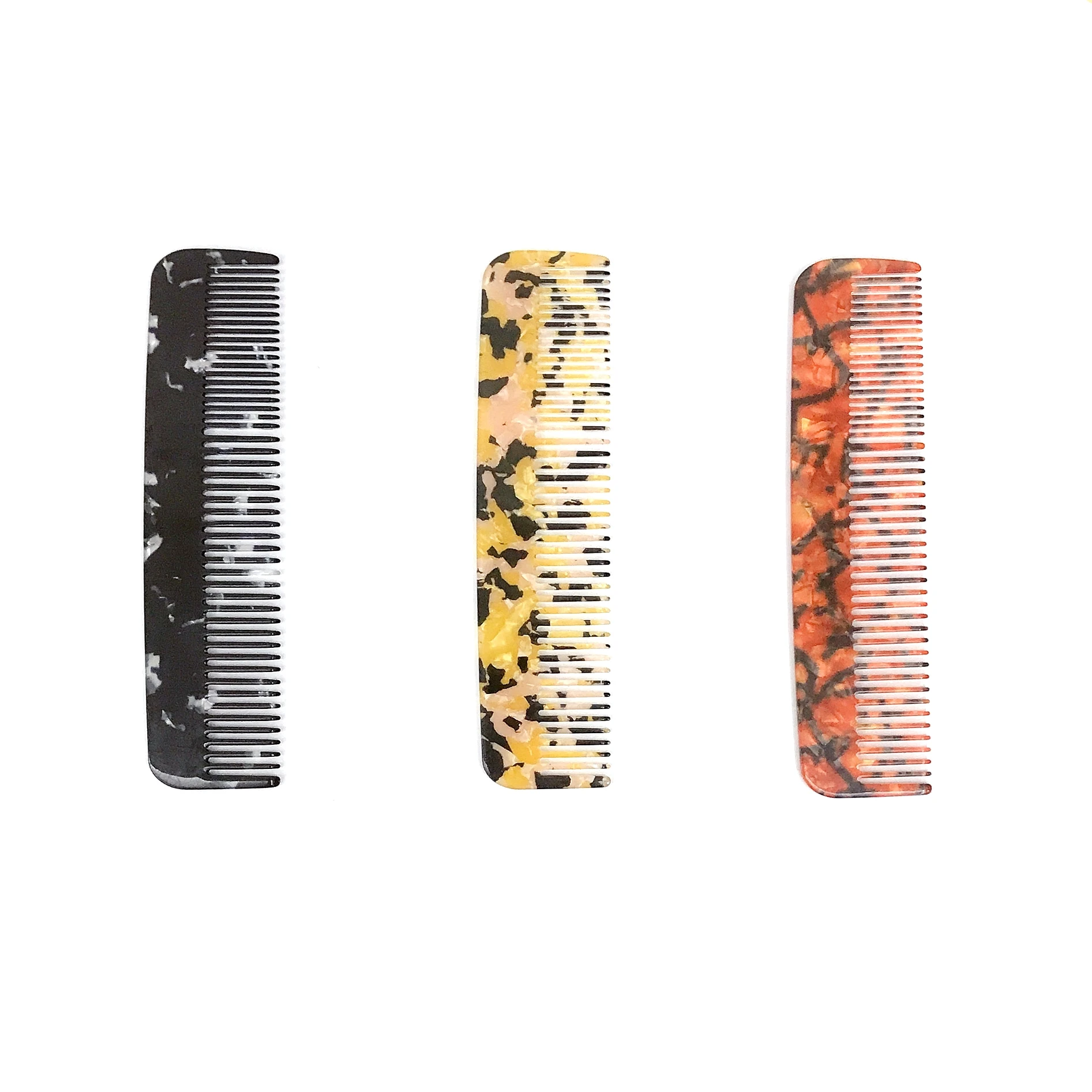 Anti-static Cellulose Acetate Custom Color Logo Double Side Beard Combs ...