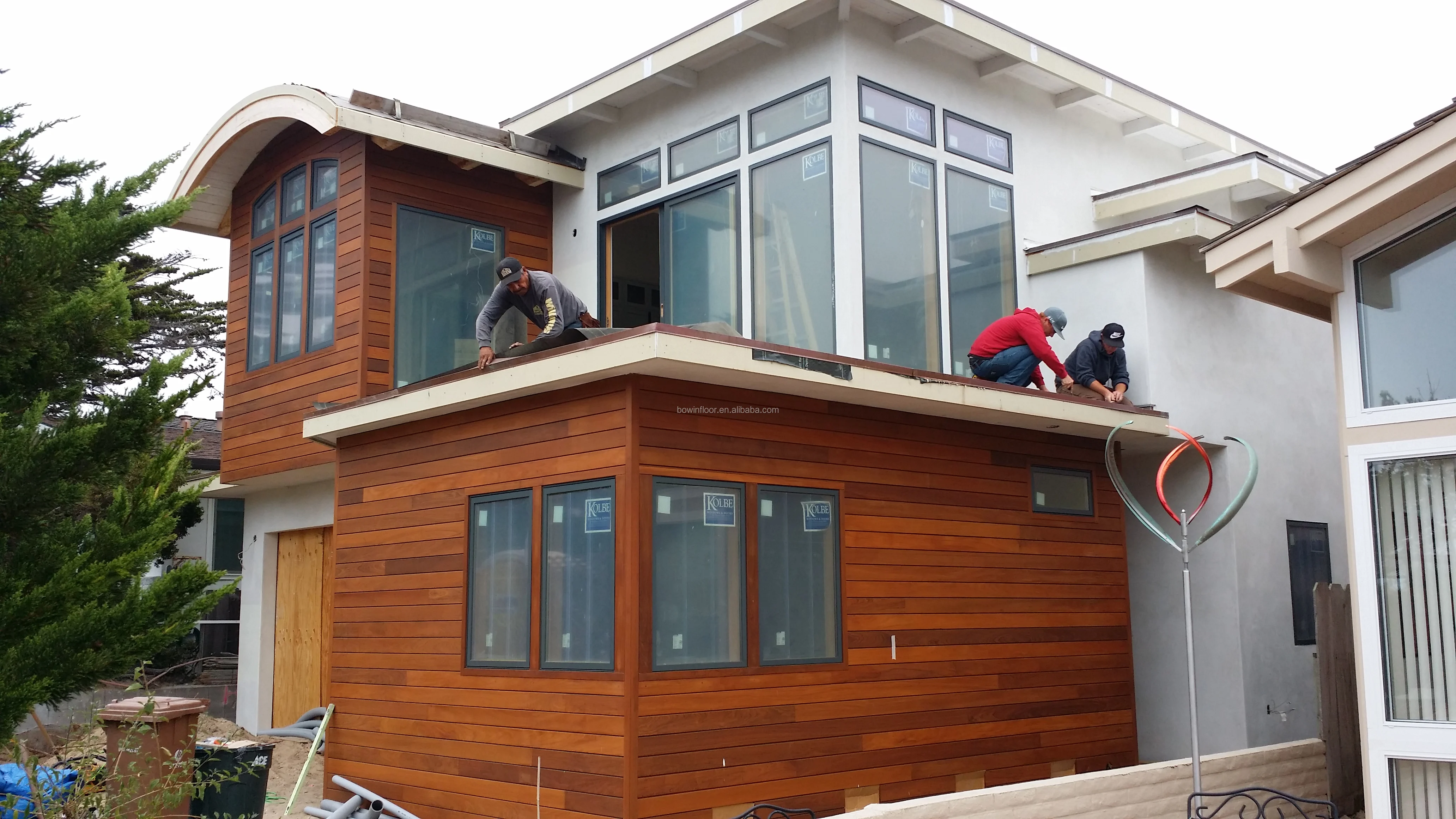 Shiplap Section Natural Brazilian Teak Outdoor Wood Cladding