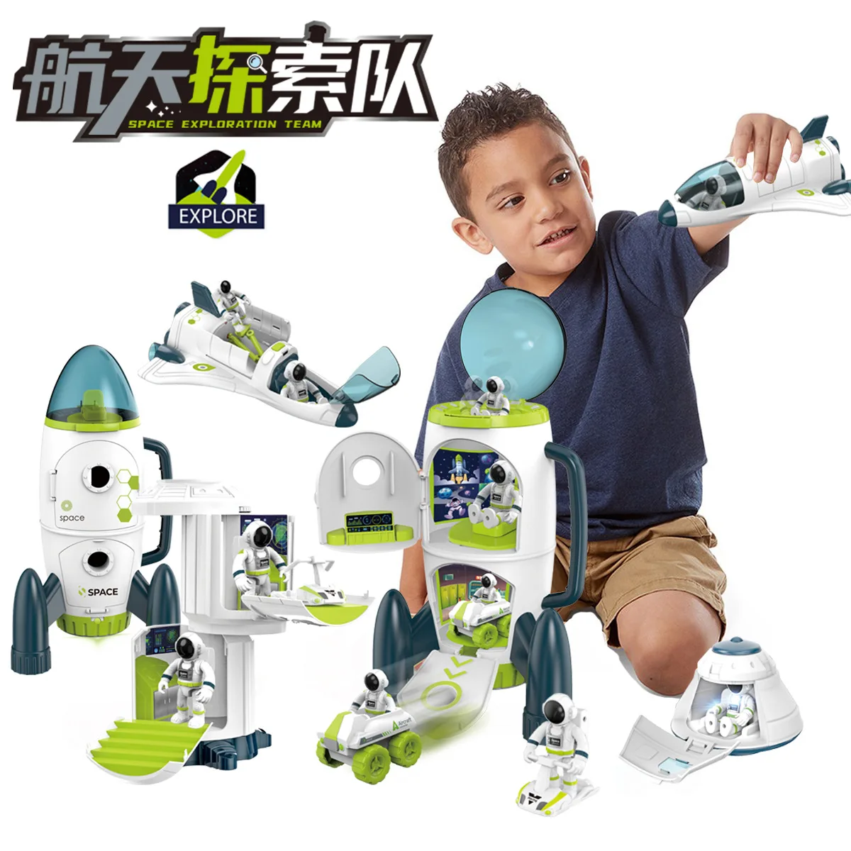 Toy Space Shuttle,Space Station & Space Rover With Lights And Sound & 2 ...