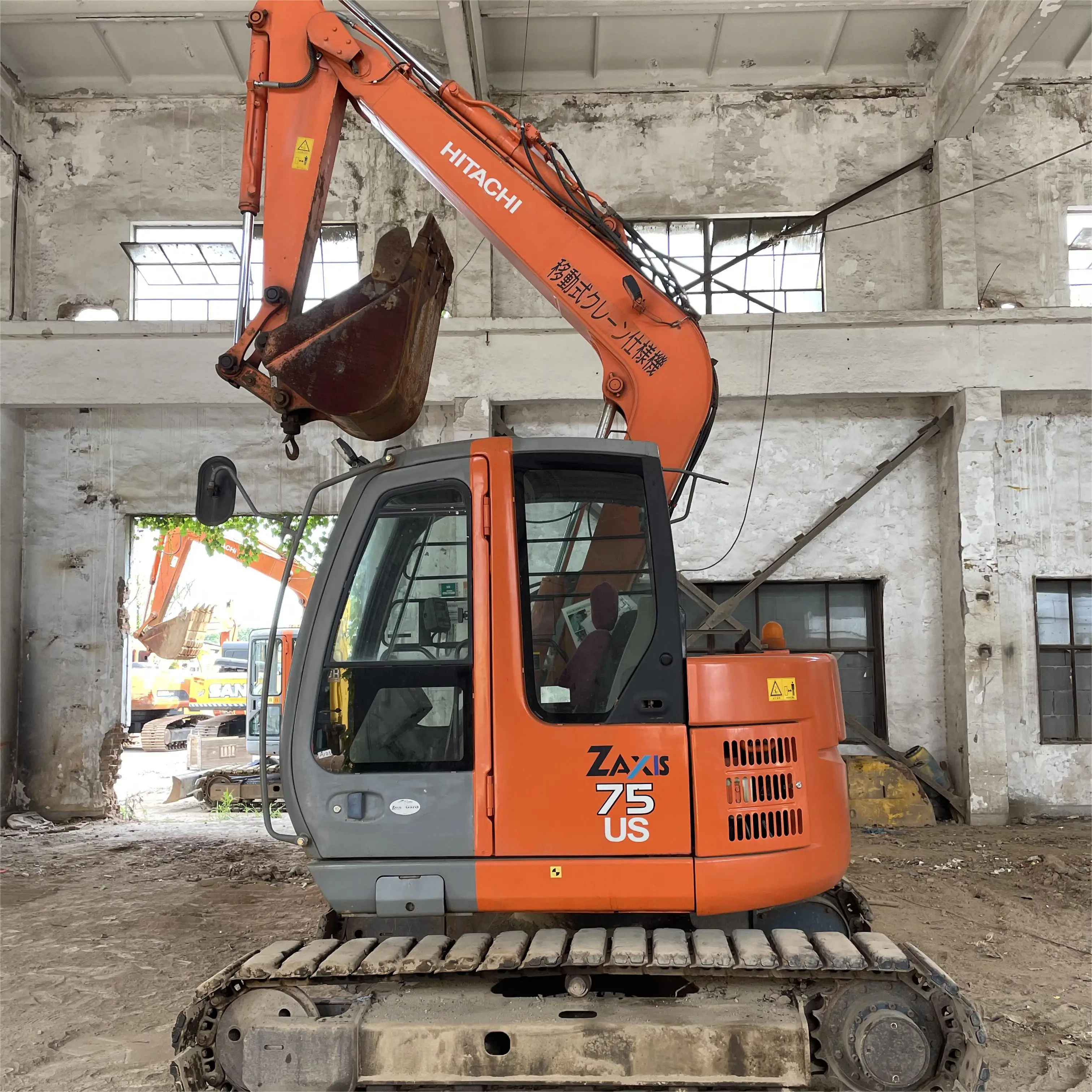 7 Ton Mini Hitachi Digger Japan Made Zx75 Us Second Hand High ...