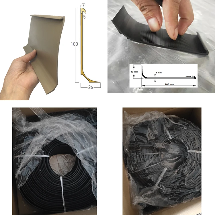 Flexible Full Cove Former Pvc/ Rubber Skirting Trim - Buy Pvc Skirting ...