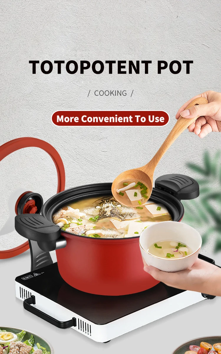 Hot Sale Household Cast Iron Low Pressure Cooker Soup & Stock Pot ...