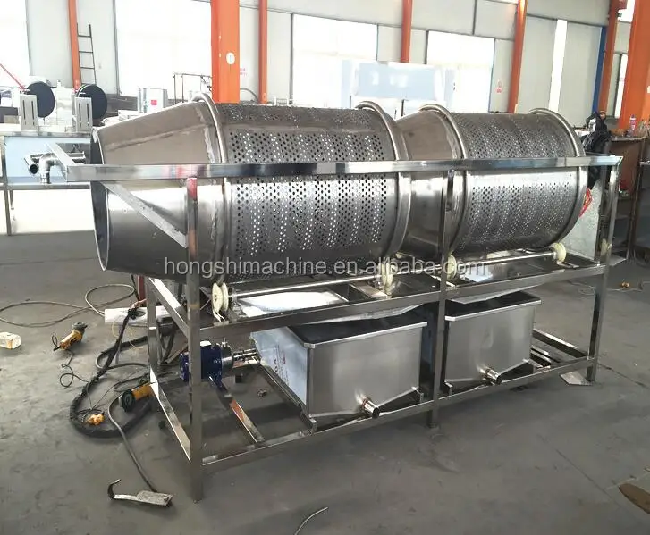 Rotary Drum Spraying Washing Machine For Vacuum Plastic Packaging Food ...