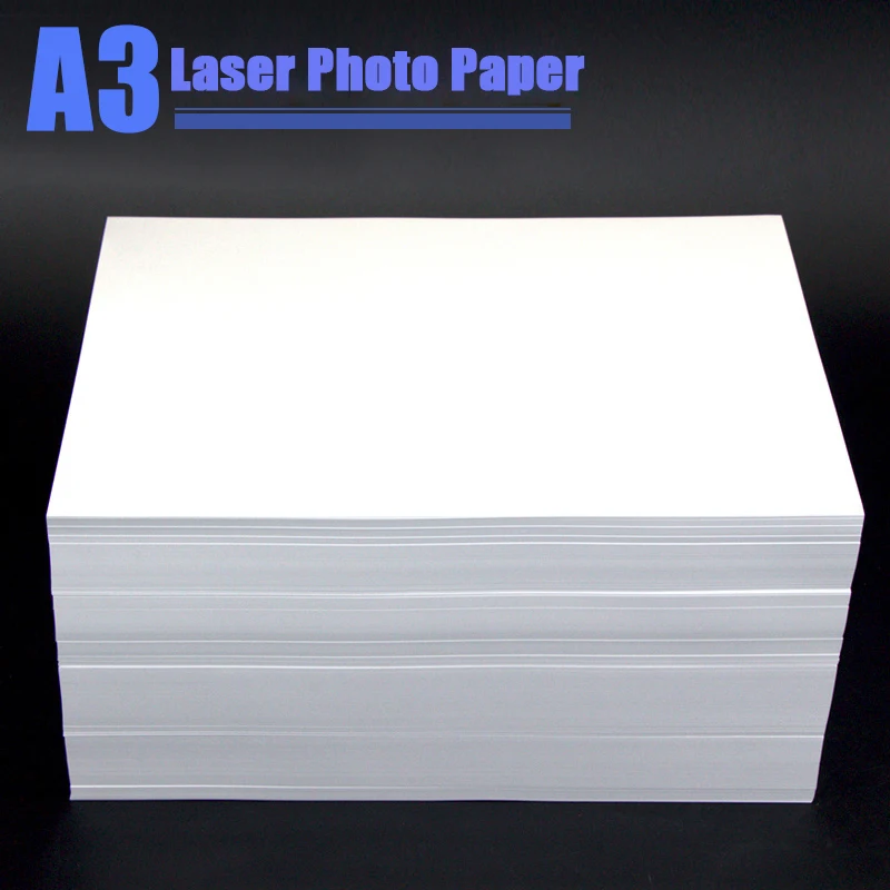160g A3 Glossy Double Sided Laser Printer Photo Paper - 50 Sheets for ...