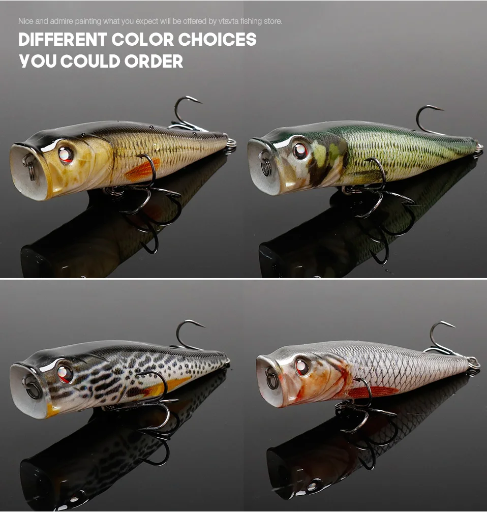 Hot Selling Abs Hard Plastic Popper Fishing Lure 85mm 13.5g For Outside ...
