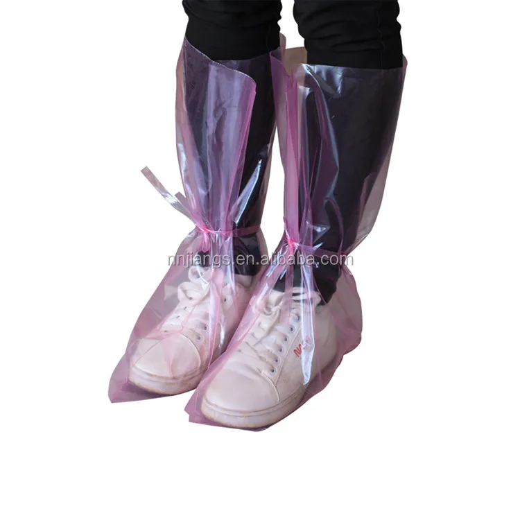Custom Made PE/PVC protection Safety Plastic High Overshoes with Band ...
